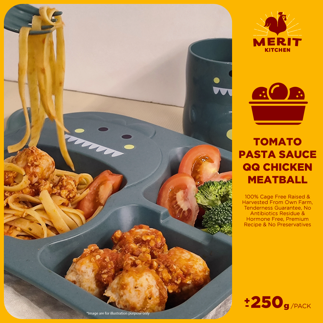 [Kid Meal] Merit Kitchen Tomato Pasta Sauce QQ Chicken Meatball – Merit ...